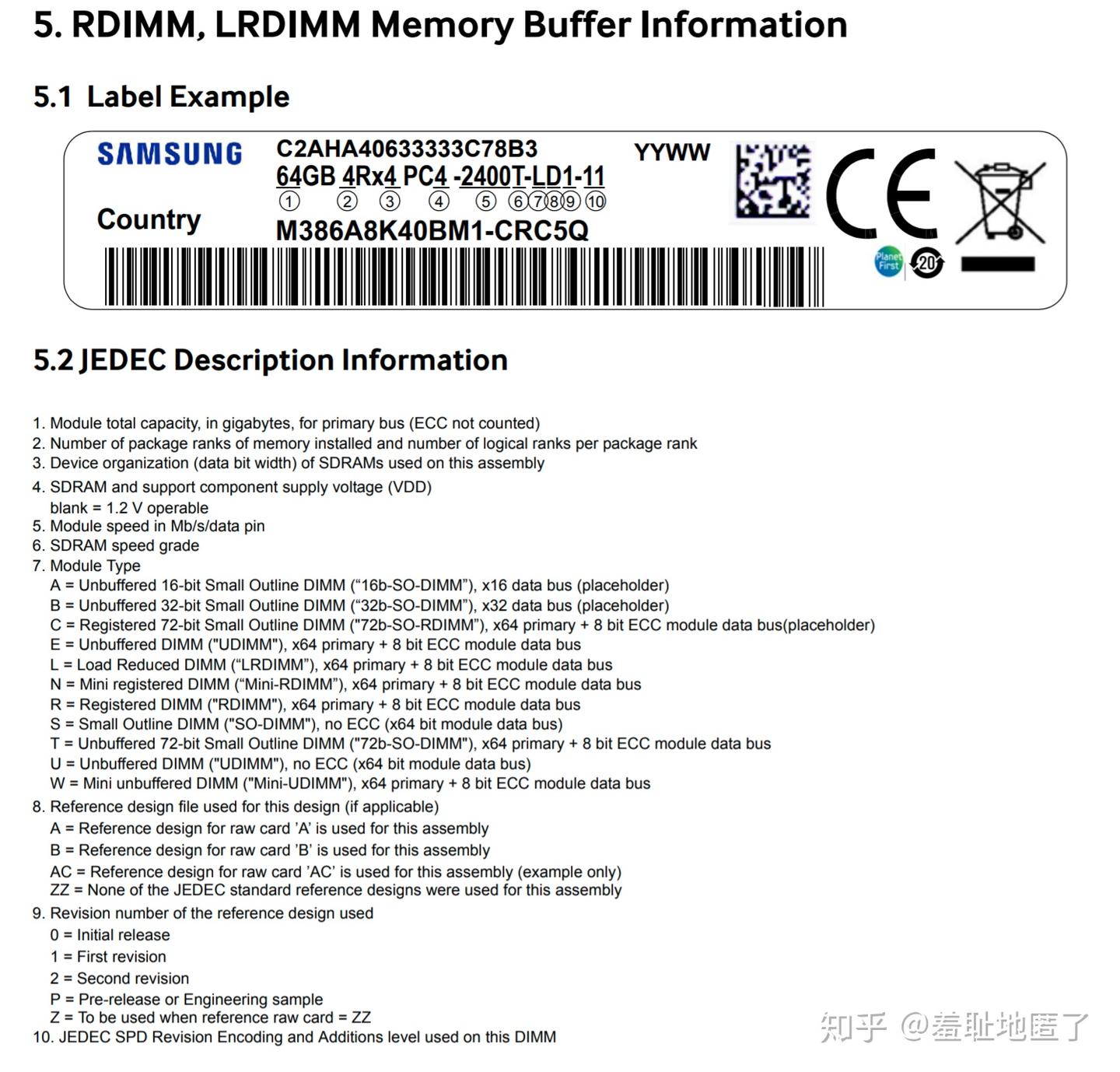 【内存】三星Samsung内存颗粒数据手册PART NUMBER命名规则 - 知乎