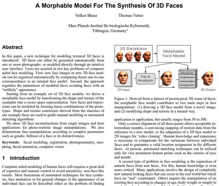 A Morphable Model For The Synthesis Of 3D Faces笔记 - 知乎