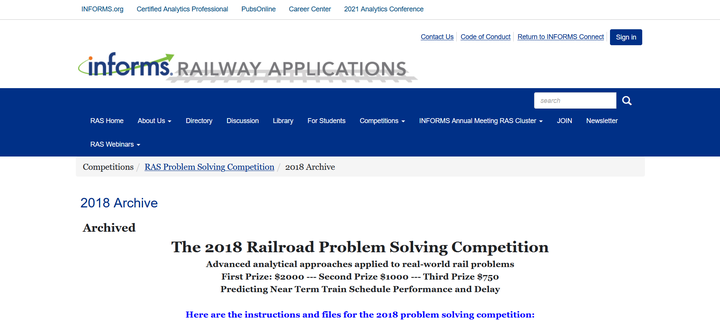 The 2018 Railroad Problem Solving Competition - 知乎