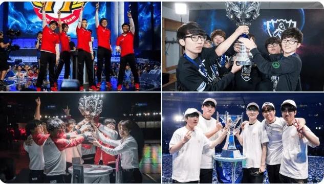 LoL Esports分享Faker四次捧起世界赛奖杯照片：伟大的十年 - 知乎