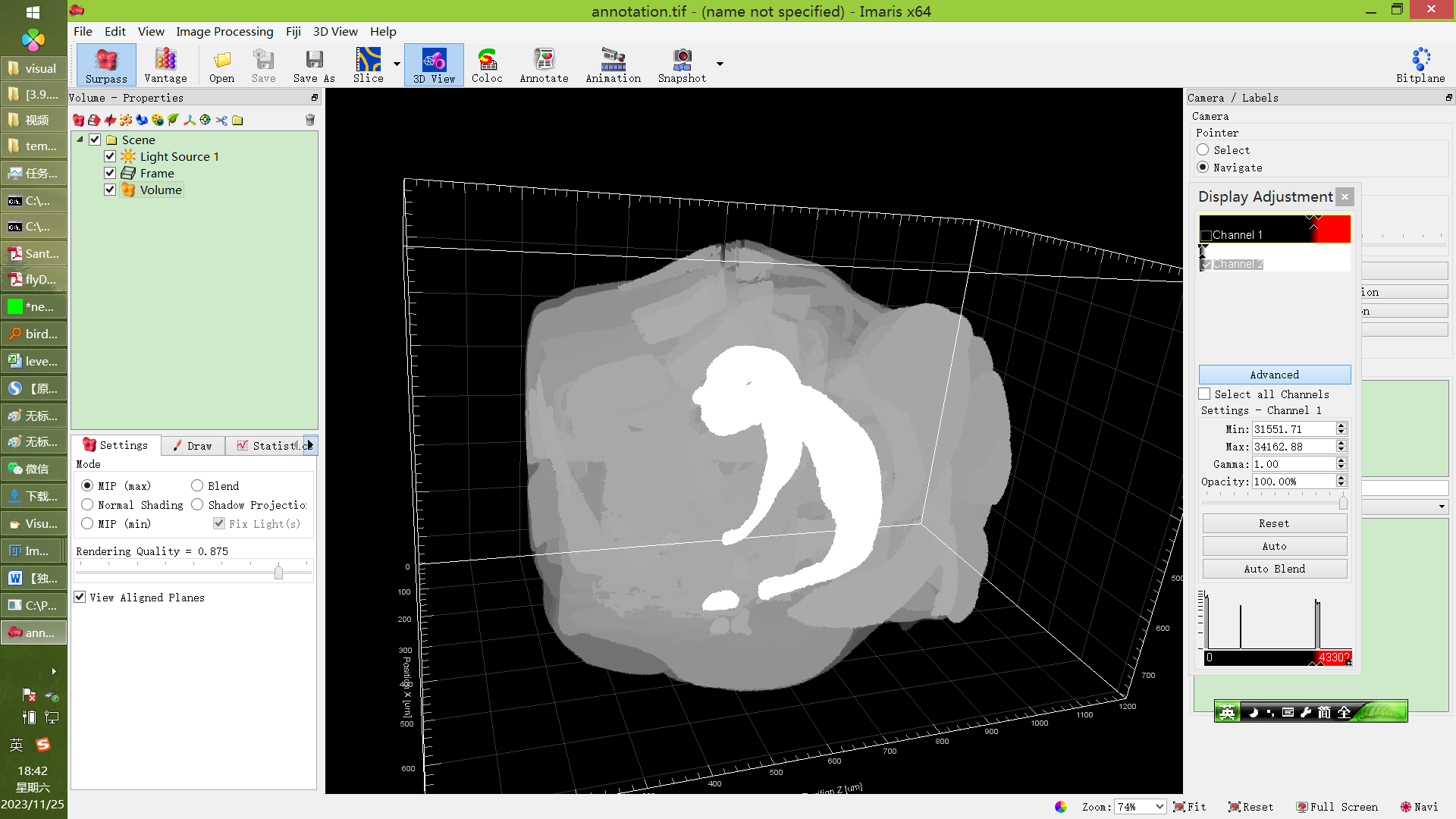 【原创】关于Birds插件处理鼠脑中visual\annotation.tif中出现少数很亮的slices的一步快速解决办法 - 知乎
