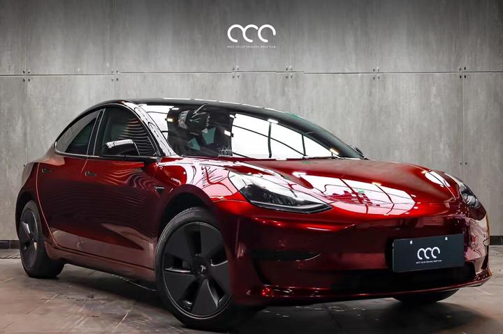 特斯拉Model 3漫彩改色膜 PET液态金属龙血红 - 知乎