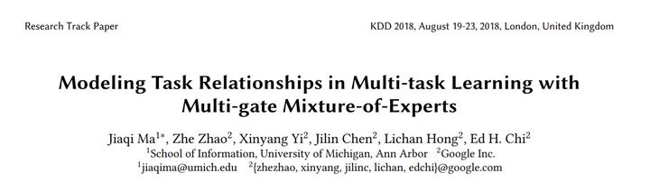 Google Multitasks Model MMOE 论文总结 - 知乎