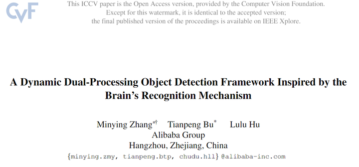 A Dynamic Dual-Processing Object Detection Framework Inspired by the Brain's Recognition ...