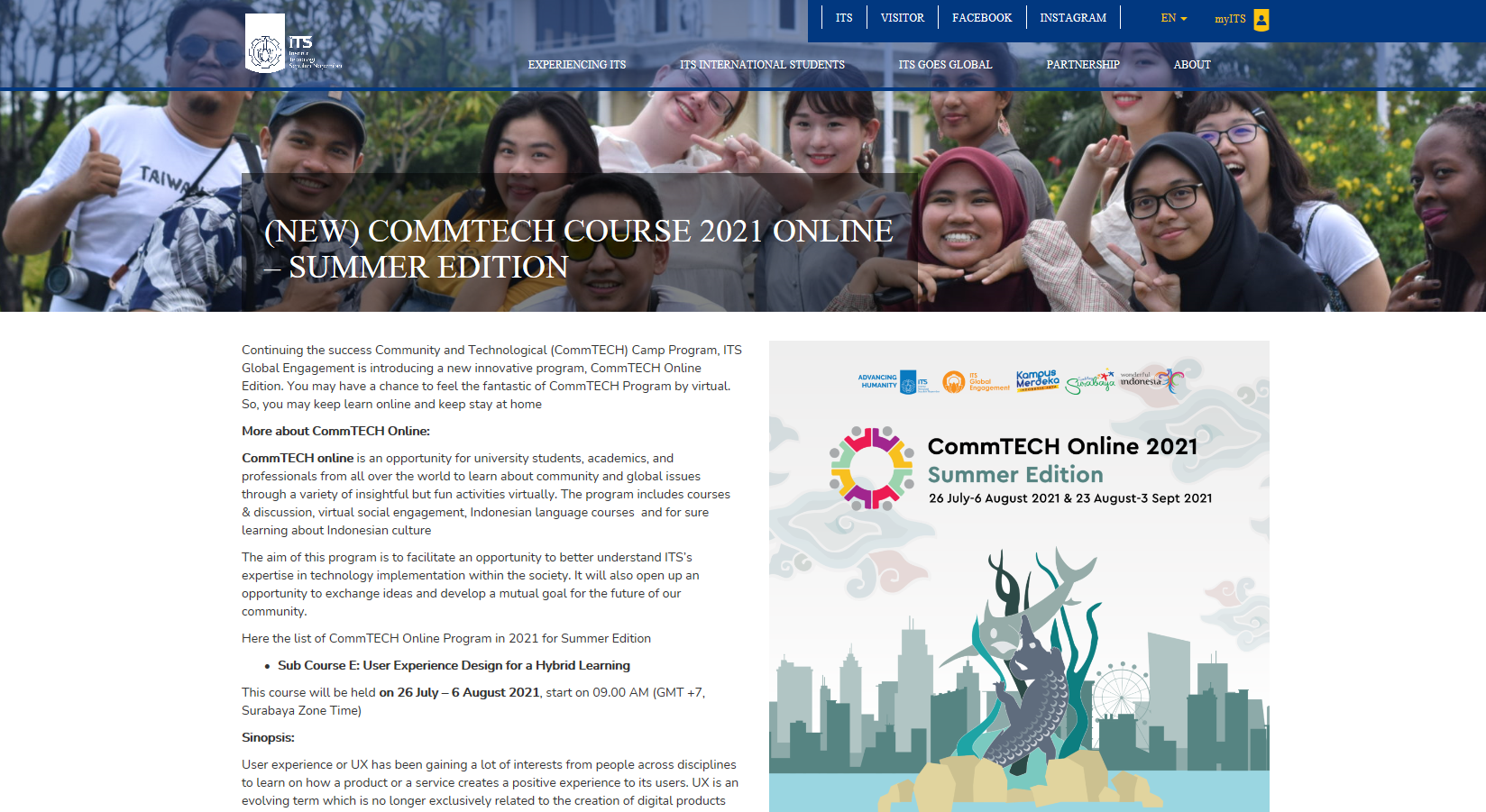 在线项目丨印度尼西亚泗水理工大学2021CommTECH暑期在线项目 - 知乎