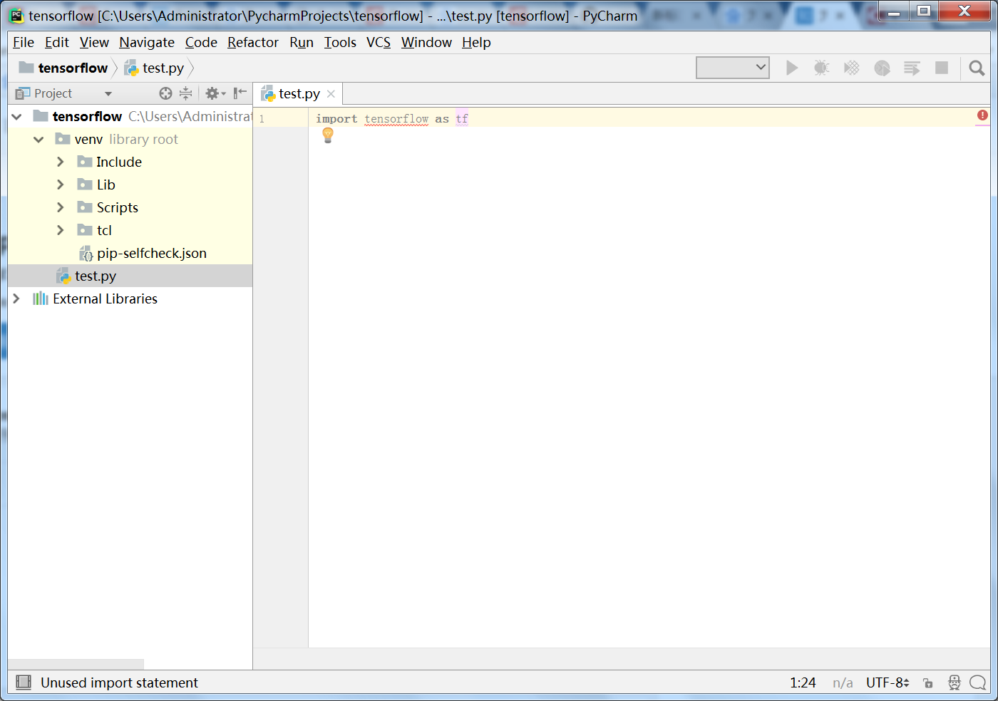 为什么pycharm中无法import tensorflow？ - 知乎