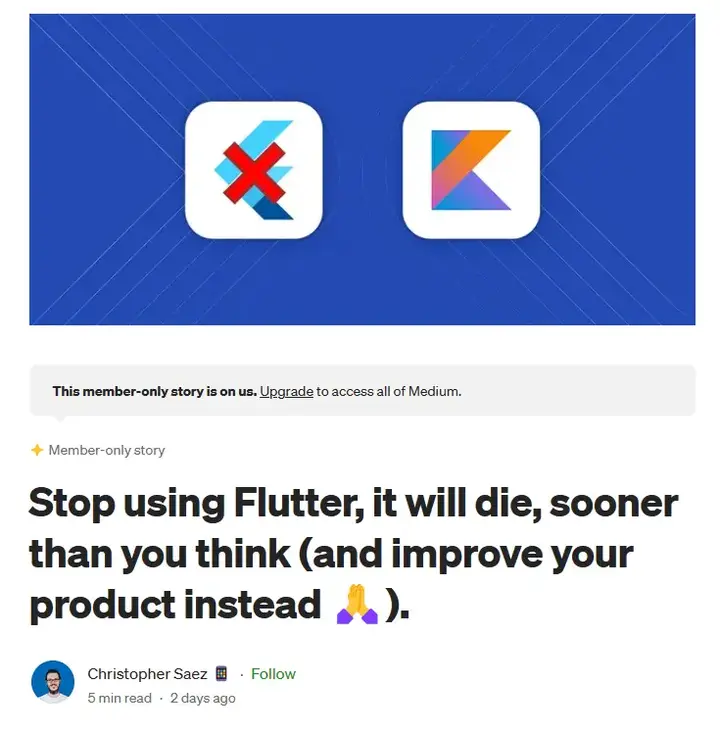 有人说Flutter马上就要亖了 - 知乎