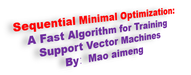 Support Vector Machine&Sequential Minimal Optimization&kernel trick（2） - 知乎