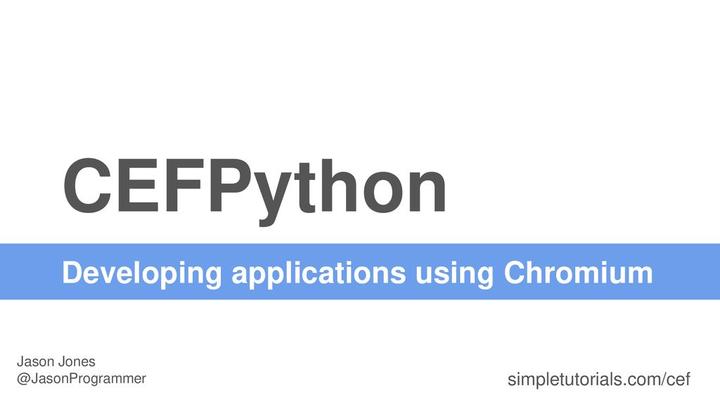Python 开发笔记《CEF Python 使用Web技术作为Python GUI解决方案》 - 知乎