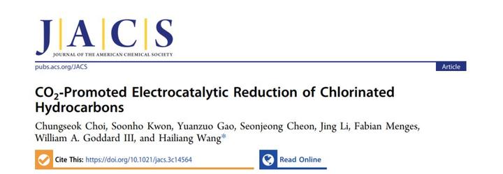 耶鲁大学王海梁JACS：CO2电催化还原氯化碳氢化合物 - 知乎