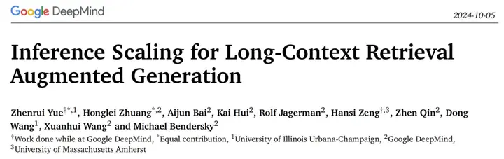 Inference Scaling for Long-Context Retrieval Augmented Generation - 知乎