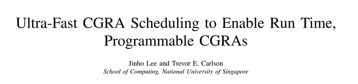 CGRA编译技术研究：Ultra-Fast CGRA Scheduling to Enable Run Time, Programmable CGRAs 论文研读 - 知乎
