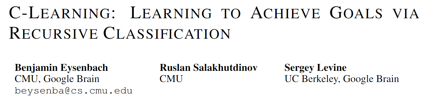 [16] [goal-based] C-Learning - 知乎