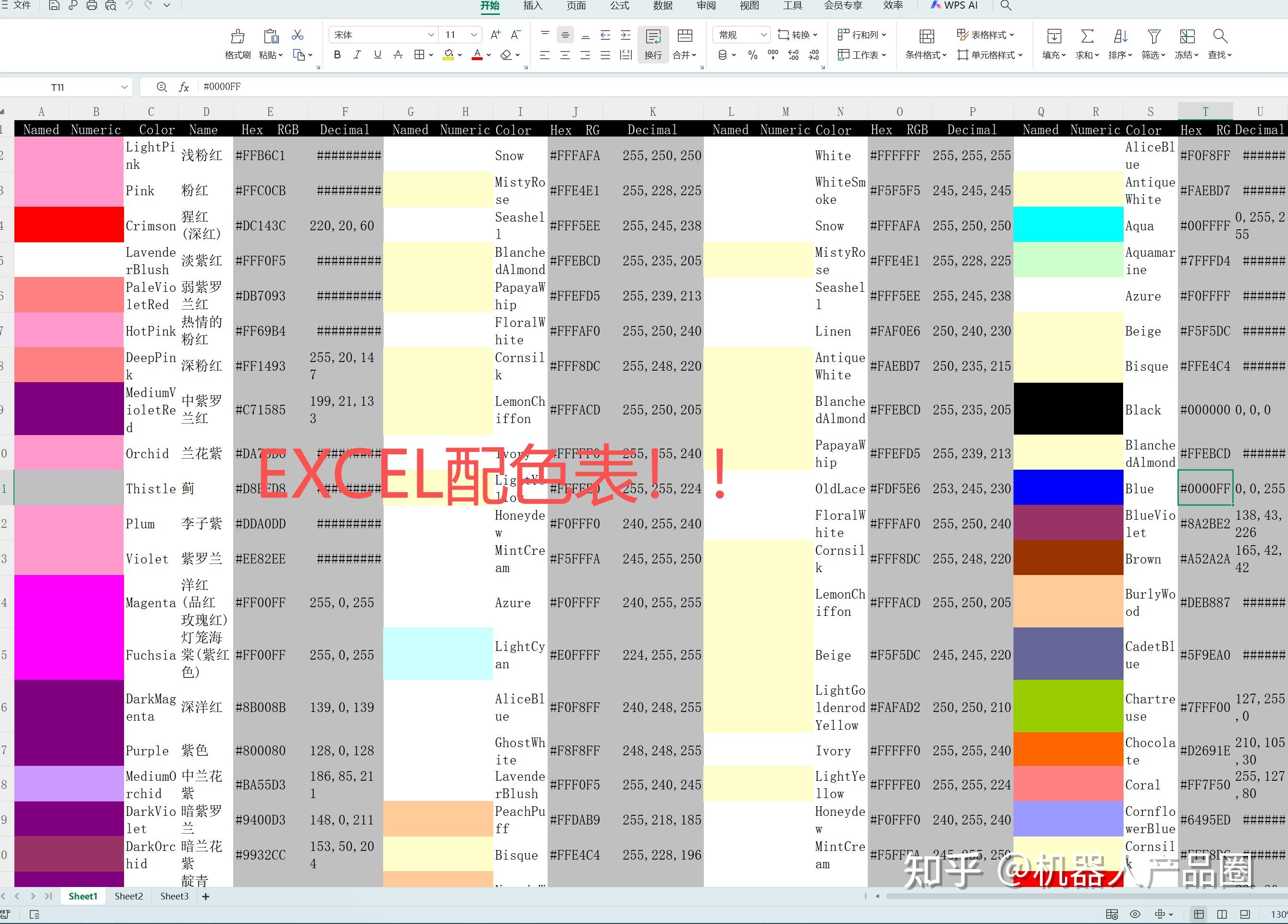劳尔RAL和RGB和潘通pantone颜色色卡 - 知乎