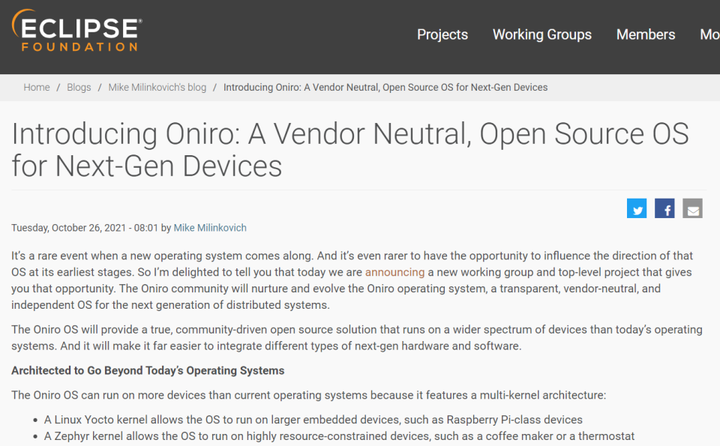 Eclipse 基金会推出 Oniro OS，OpenHarmony 的独立开源实现 - 知乎