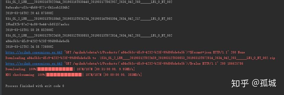 Python 下载哨兵Sentinel数据（Sentinel-1~3） - 知乎