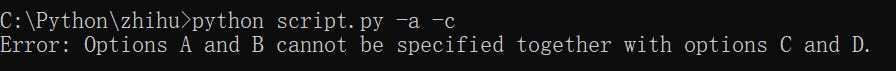 python中argparse如何建立互斥选项组？ - 知乎