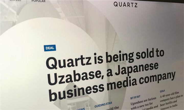 日本Uzabase以1.1亿美元收购新媒体Quartz，后者将保持原有品牌和团队 - 知乎