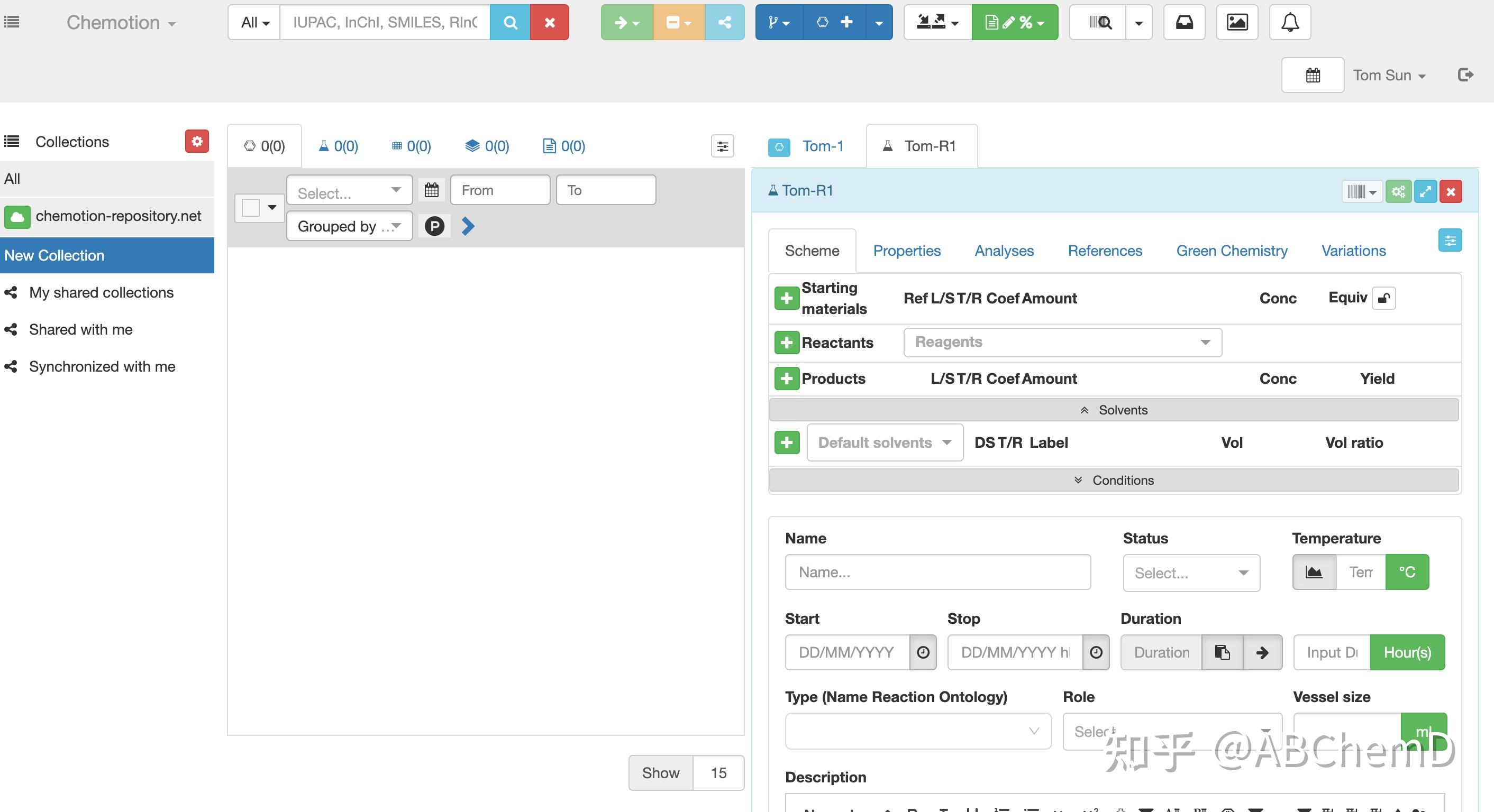 An Organic Chemistry Electronic Lab Notebook: Chemotion on Digital ...