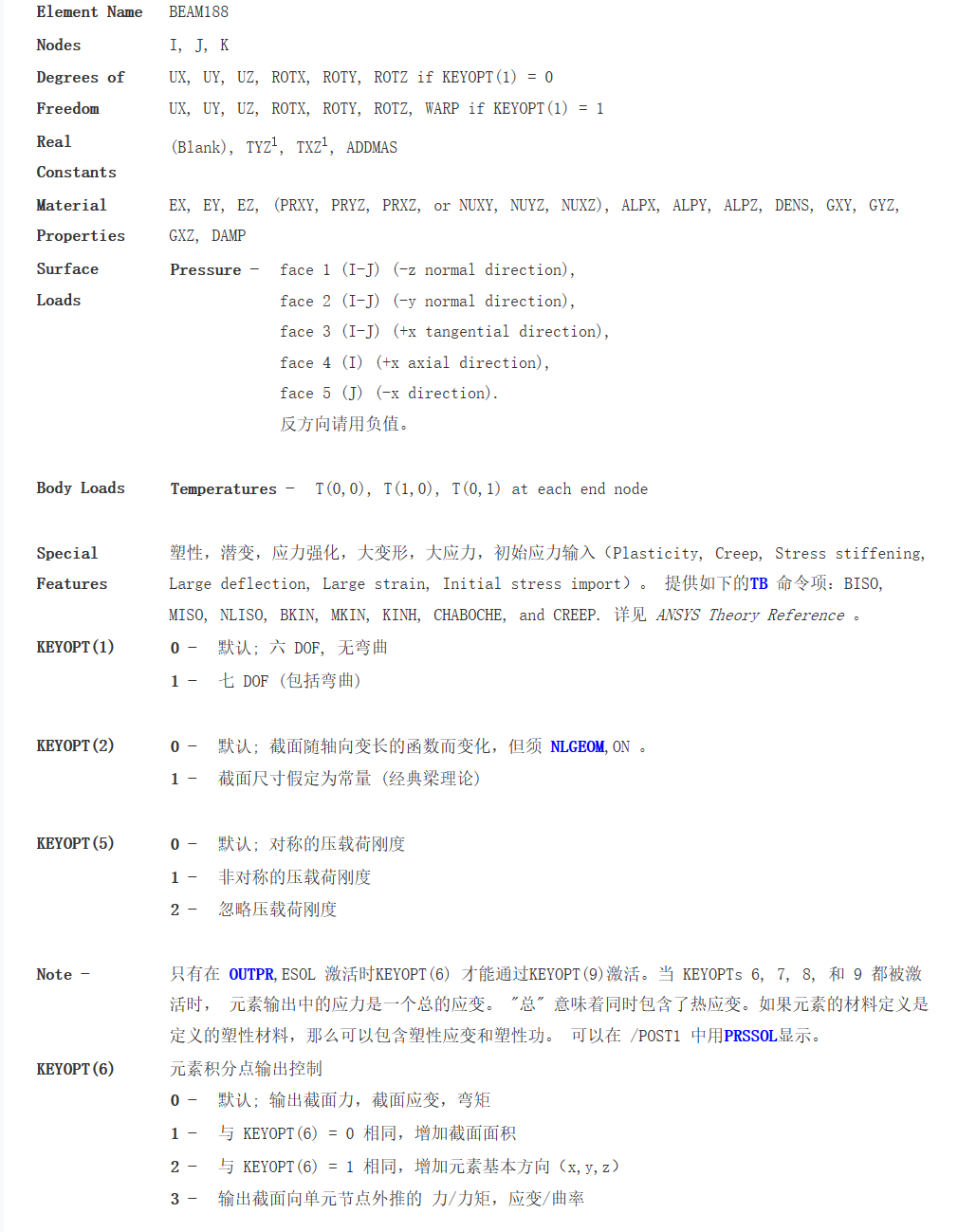 Ansys单元详解——BEAM188 - 知乎
