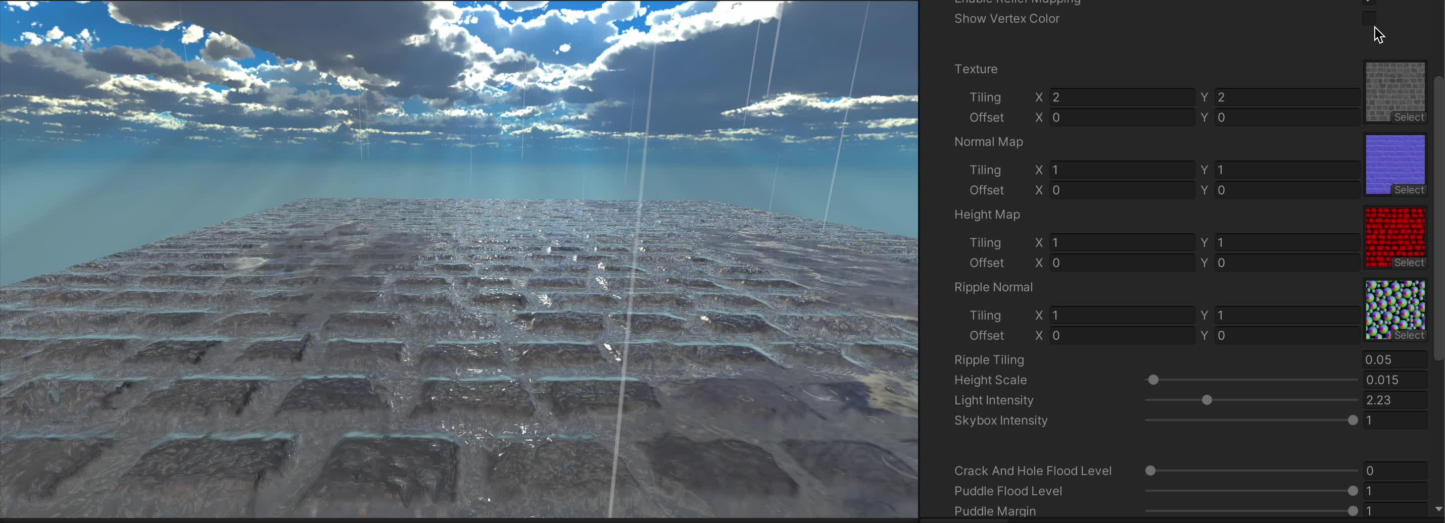 Unity实现天气系统-雨天之潮湿表面及积水 - 知乎