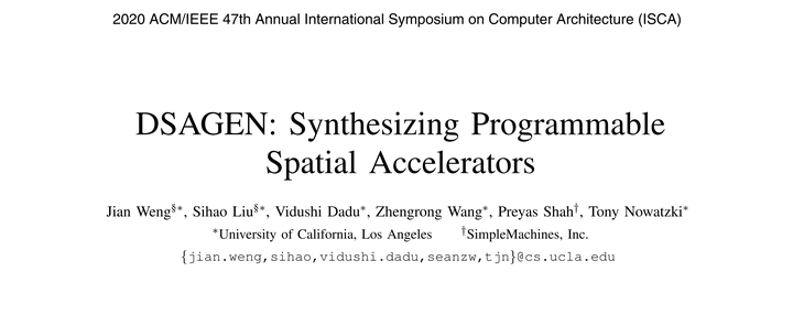 自动化硬件设计方法研究：DSAGEN Synthesizing Programmable Spatial Accelerators 论文研读 - 知乎