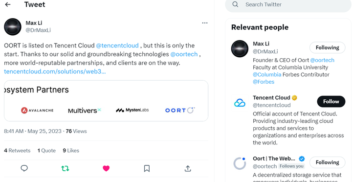 腾讯云驶向Web3深水区，一揽子Web3解决方案，Oort、Avalanche等战略合作伙伴 - 知乎
