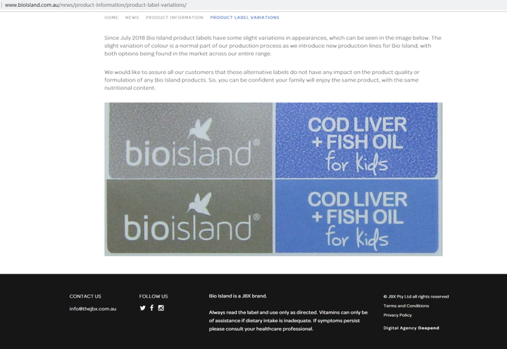 [澳洲科普]bioisland乳钙，鱼油，DHA新包装不一样？！是假货还是批次不同？！ - 知乎