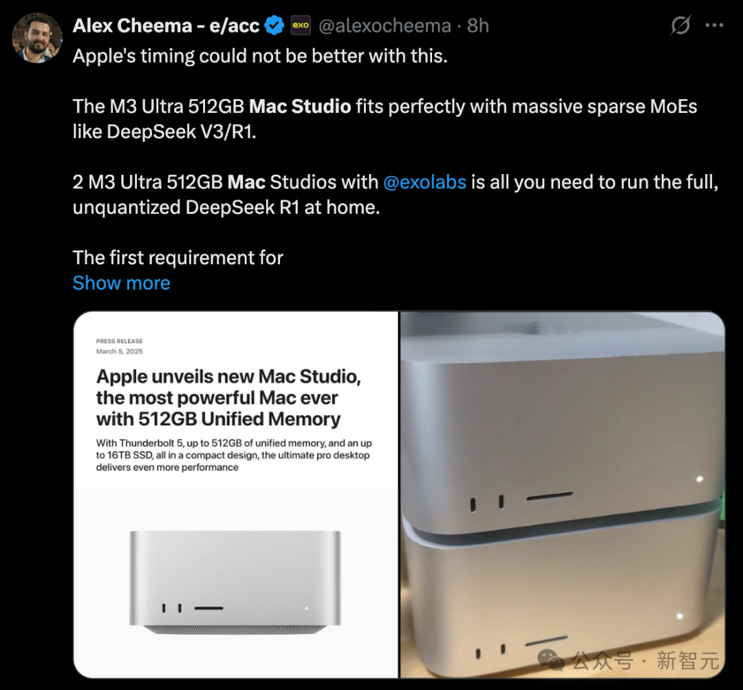 苹果最强M3 Ultra首发逆天，512GB「桌面超算」在家跑DeepSeek-R1！ - 知乎
