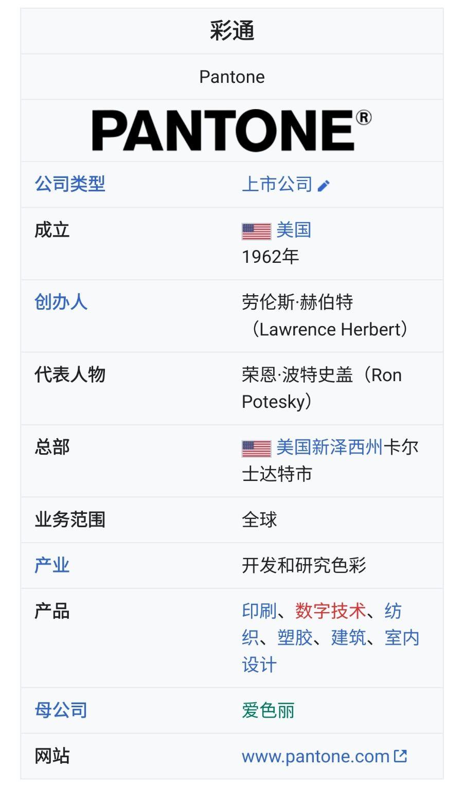 彩通（潘通）/ Pantone - 辽观搬运的中英文维基百科词条 - 知乎