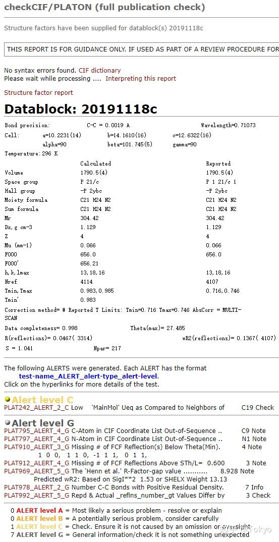 CheckCIF-PLAT005, 008, 010, 012和995 - 知乎
