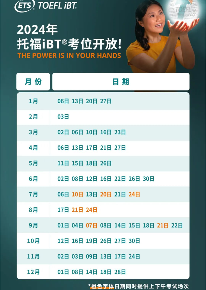 官宣！2024年托福考试时间公布，考位正式开放报名！ - 知乎