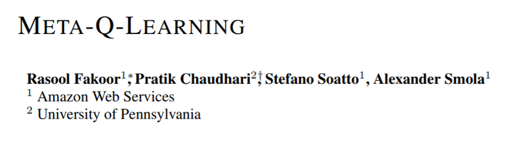一文七问 | ICLR'20：mete-Q learning - 知乎