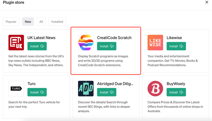 ChatGPT插件-CreatiCode Scratch - 知乎