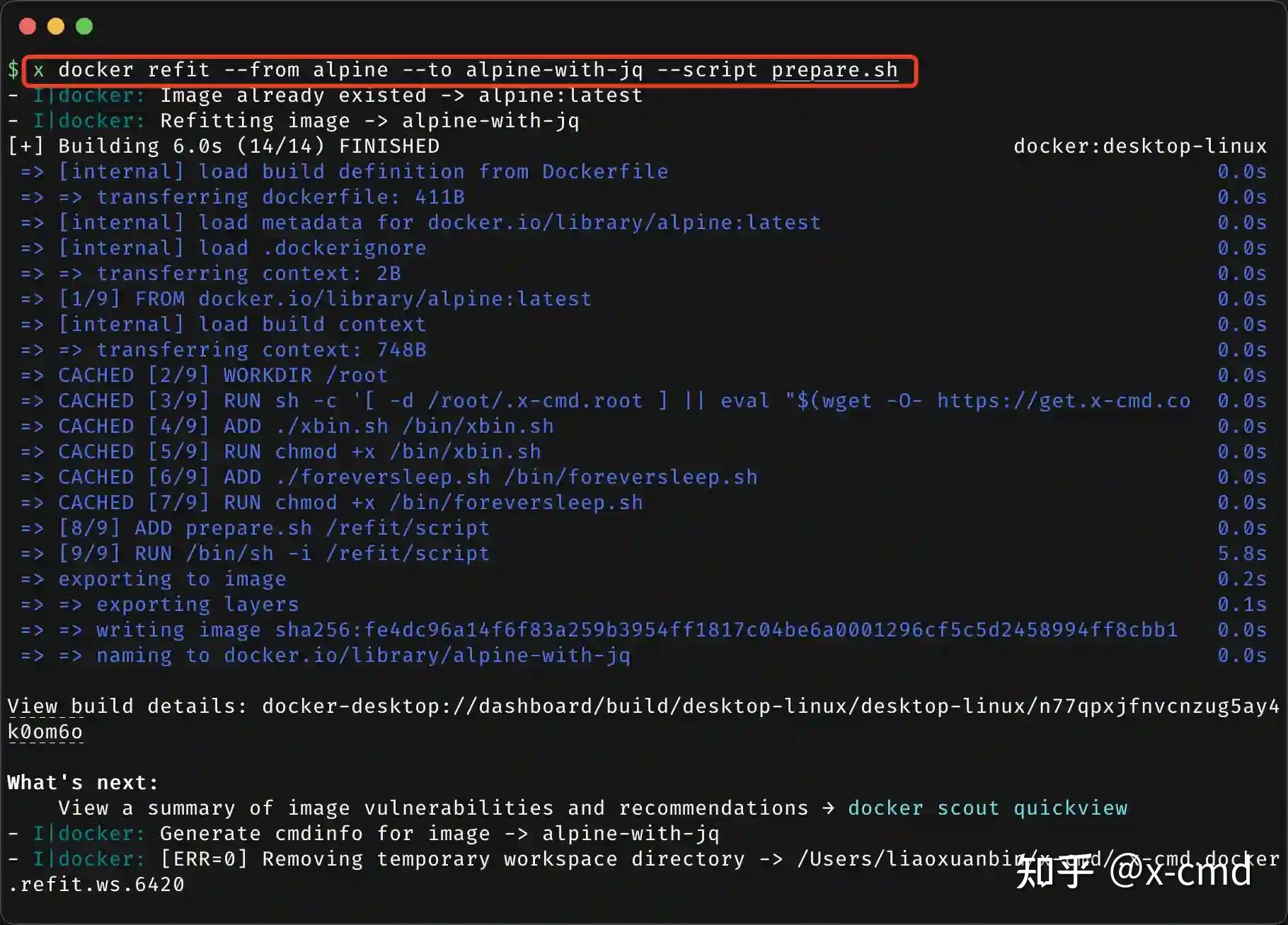 🧩 x-cmd mod | x docker (2) - 无需 Dockerfile，一条命令即可轻松快速地构建 Docker 镜像 - 知乎