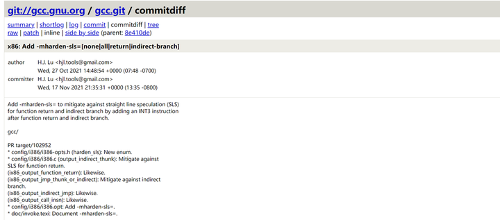 Linux 将在 GCC 12 中为 x86 cpu 添加 SLS 缓解选项 - 知乎