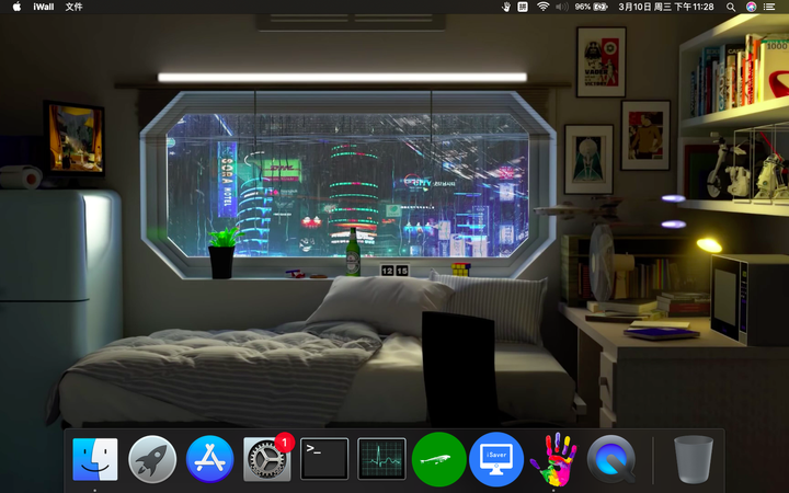 好喜欢这种感觉啊，赛博朋克城市的小窝动态桌面和屏保，动态锁屏，iWall 和 iSaver - 知乎