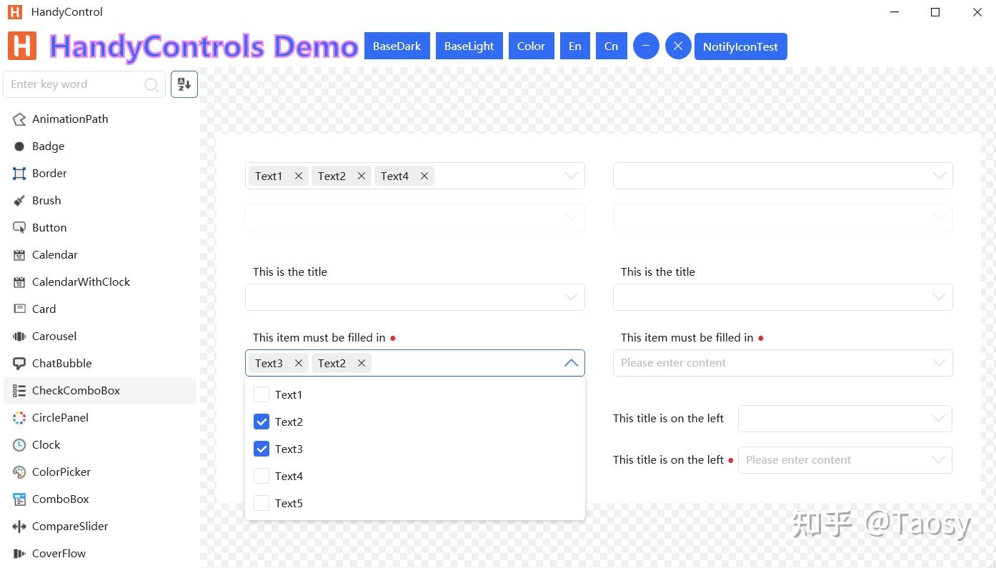 【1.8 HandyControl：80余种控件使用案例】WPF案例代码解析 - 知乎