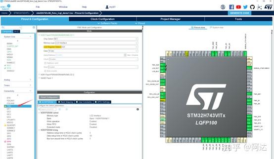 关于STM32H743配置FMC接口驱动4.3寸TFT并移植LVGL，并优化使用DMA刷屏提高帧率 - 知乎