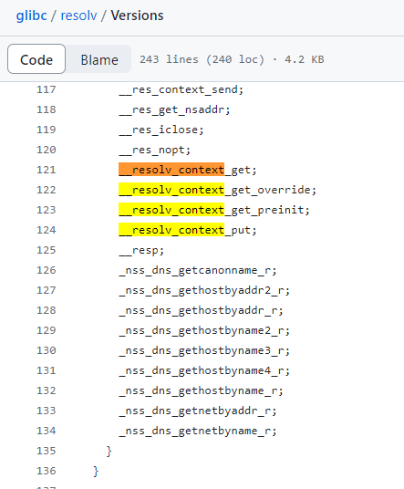 升级 GLIBC 后想回退，遇到 __resolv_context_ 相关符号报错 - 知乎