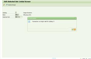 SAP执行QS51维护UD的选择集，报错 – Transaction no longer valid - 知乎