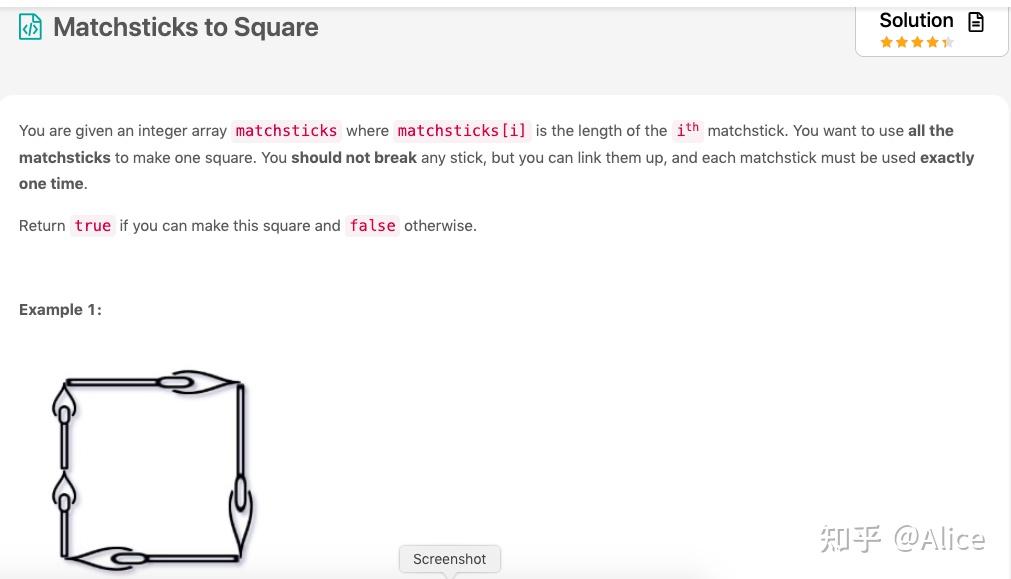 193.拼凑正方形（Matchsticks to Square） - 知乎