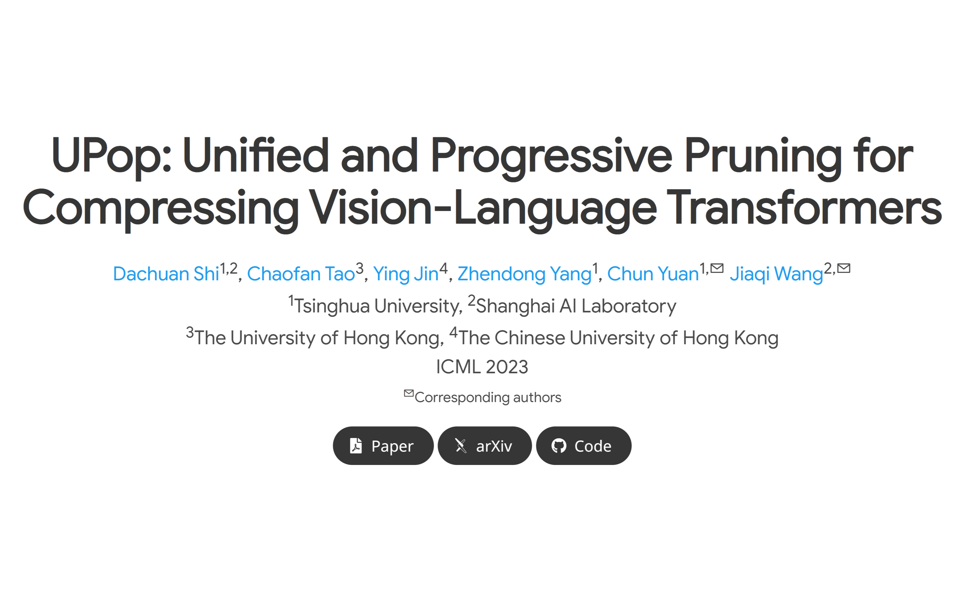 ICML 2023 | UPop: 使用统一渐进剪枝压缩视觉-语言Transformers - 知乎