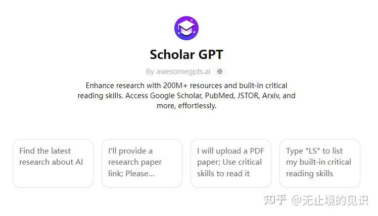 GPTS推荐之Scholar GPT学术助手 - 知乎