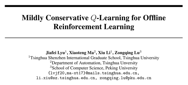 论文分享：Mildly Conservative Q-Learning for Offline Reinforcement Learning - 知乎