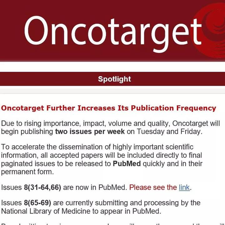 Oncotarget真凉了也不怕，5分以上最容易发的杂志都在这里 - 知乎