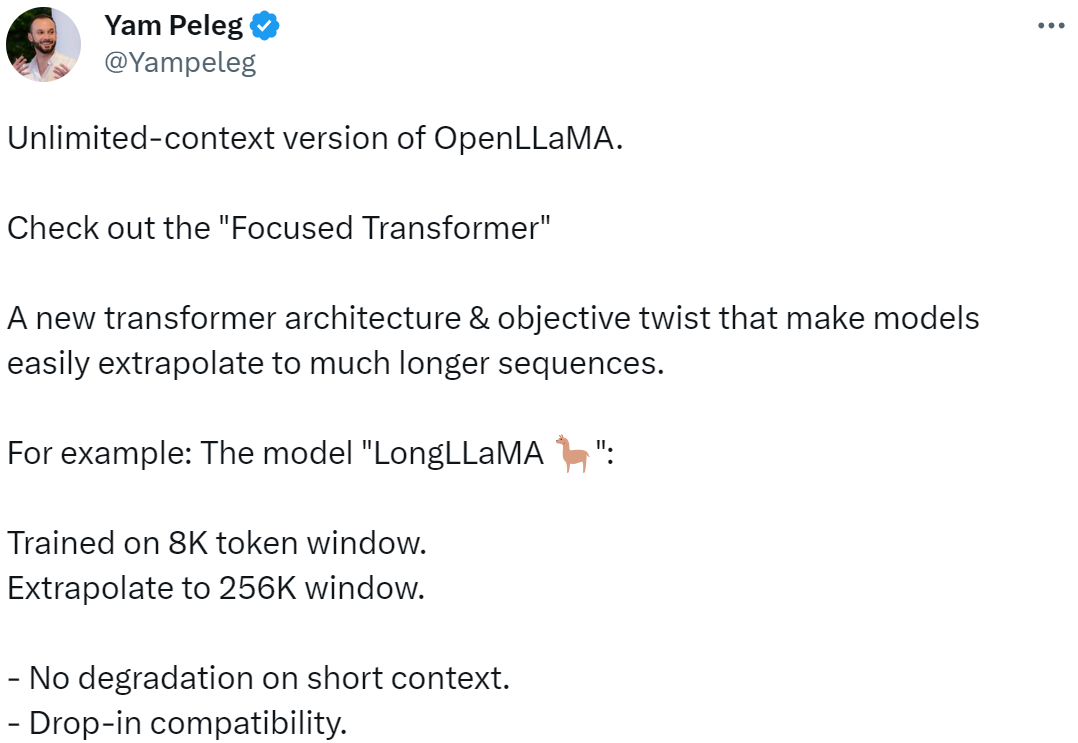 将上下文长度扩展到256k，无限上下文版本的LongLLaMA来了？ - 知乎