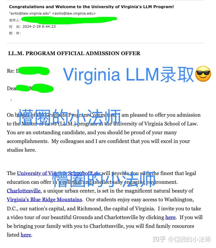 LLM/JD申请第131例（二硕篇 - NYU (WL转正)+Virginia LLM + Northwestern LLM + UCLA LLM + Georgetown LLM 15K奖 ...