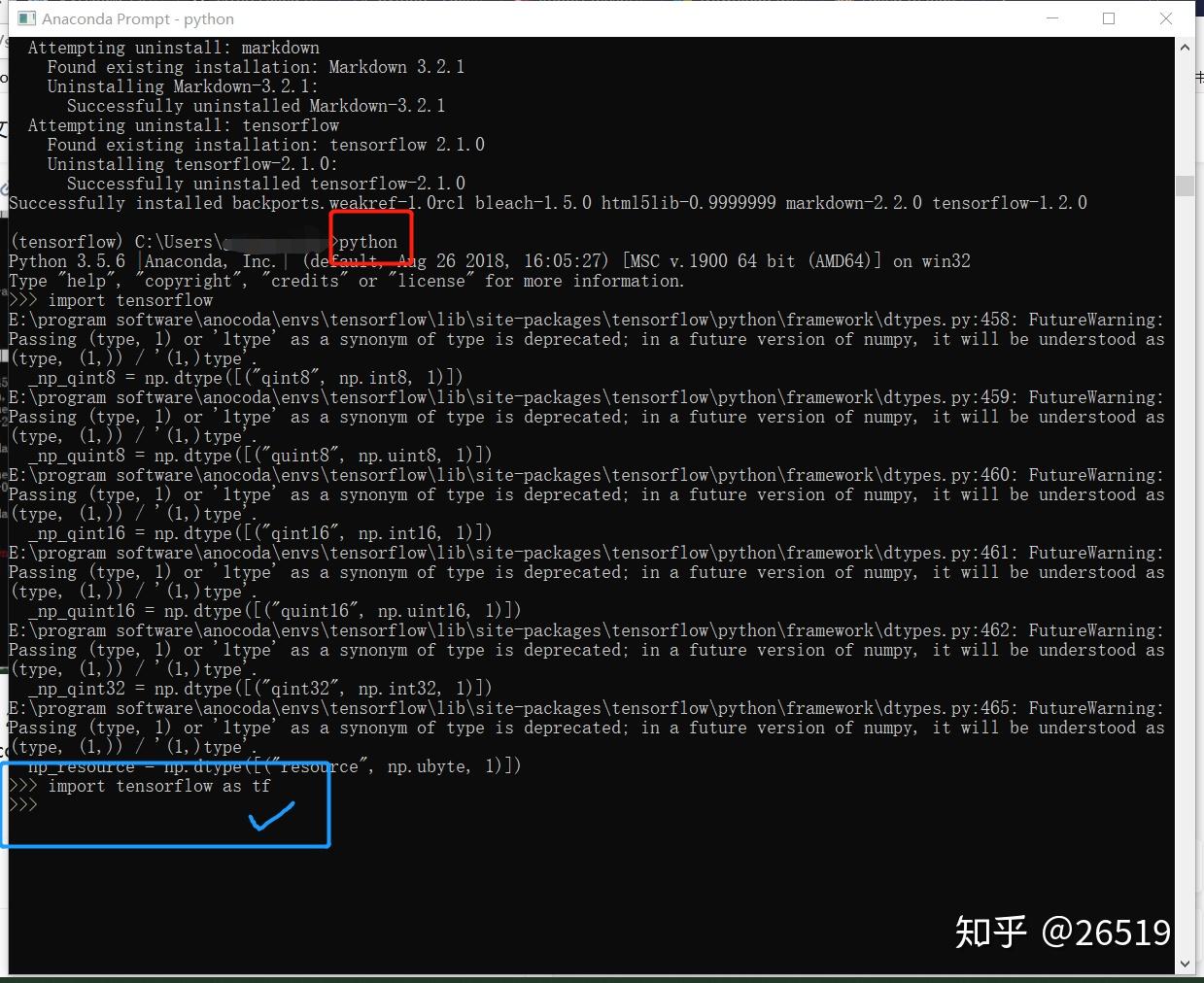 anaconda安装tensorflow，在import tensorflow时报错，要怎么解决？ - 知乎