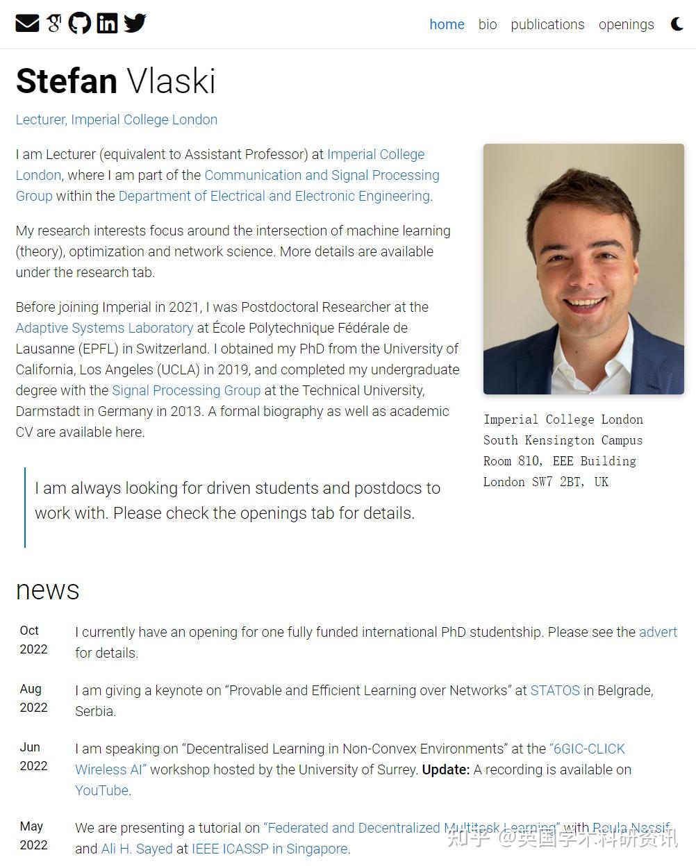 全奖博士丨帝国理工学院招收机器学习方向全奖博士 - 知乎